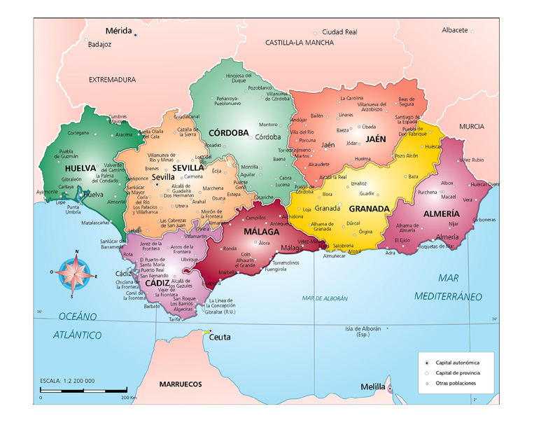 Andaluc a Pol tico MAPA VECTORIAL EDITABLE EPS FREEHAND ILLUSTRATOR